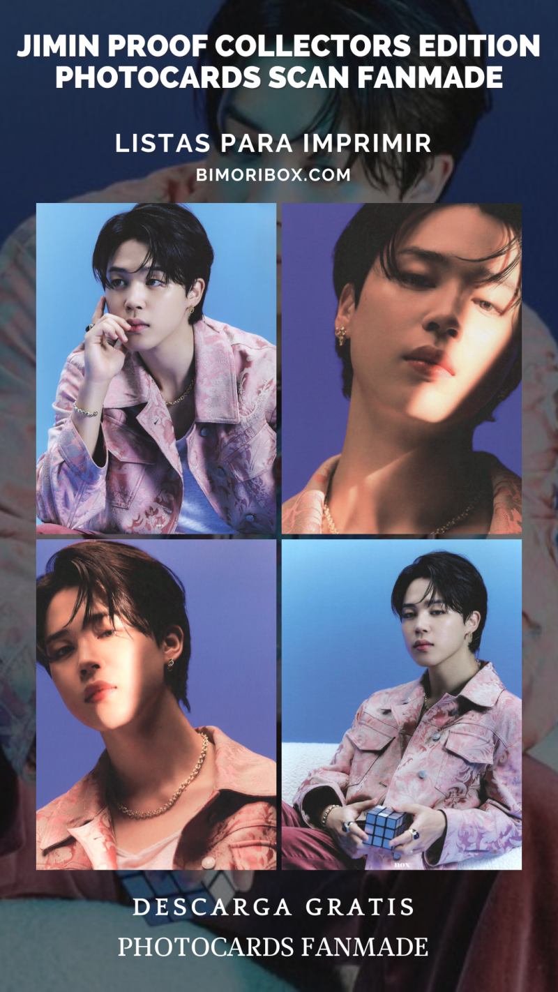 JIMIN PROOF Collectors Edition PHOTOCARDS SCAN FANMADE