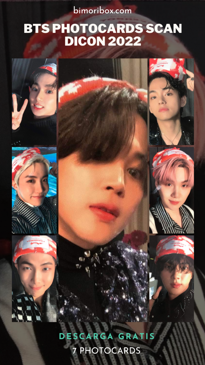 BTS PHOTOCARDS SCAN DICON 2022 LISTAS PARA IMPRIMIR