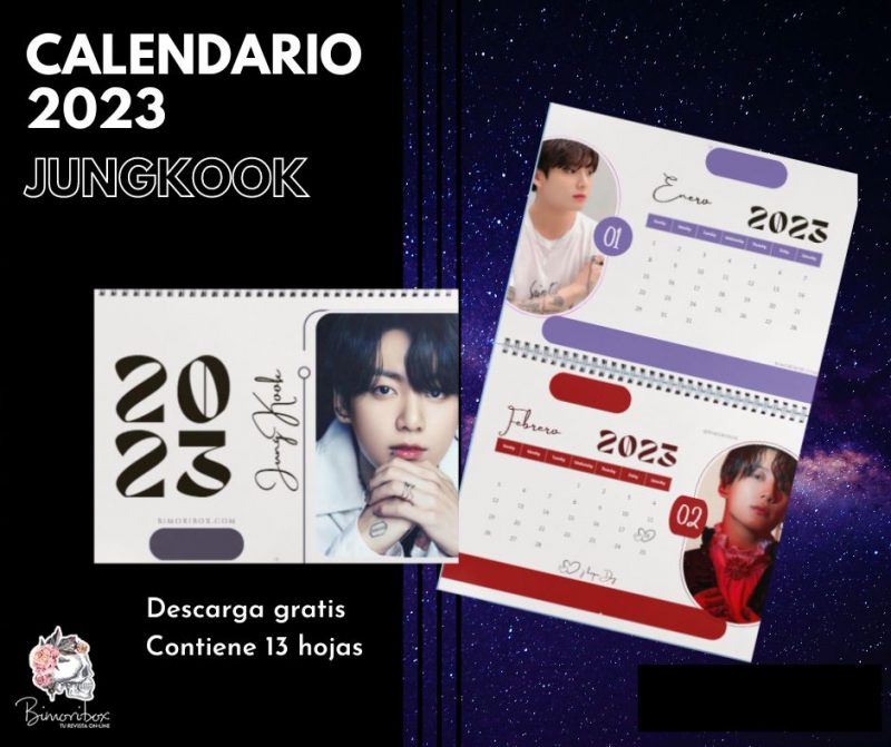 JEON JUNGKOOK CALENDARIO 2023 DESCARGA GRATIS