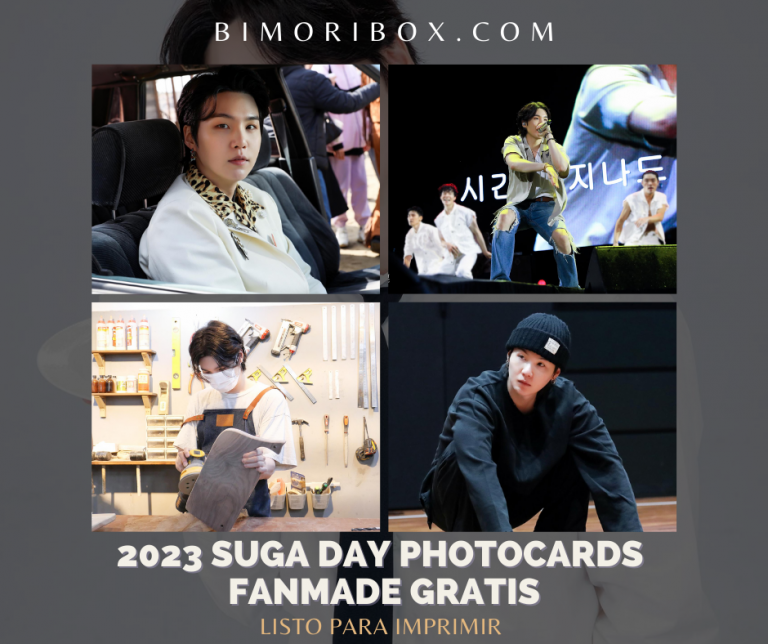 2023 SUGA DAY PHOTOCARDS FANMADE GRATIS