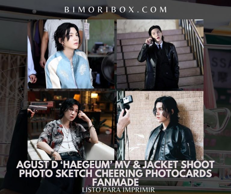 Agust D ‘HAEGEUM’ MV & Jacket Shoot Photo Sketch cheering PHOTOCARDS ...