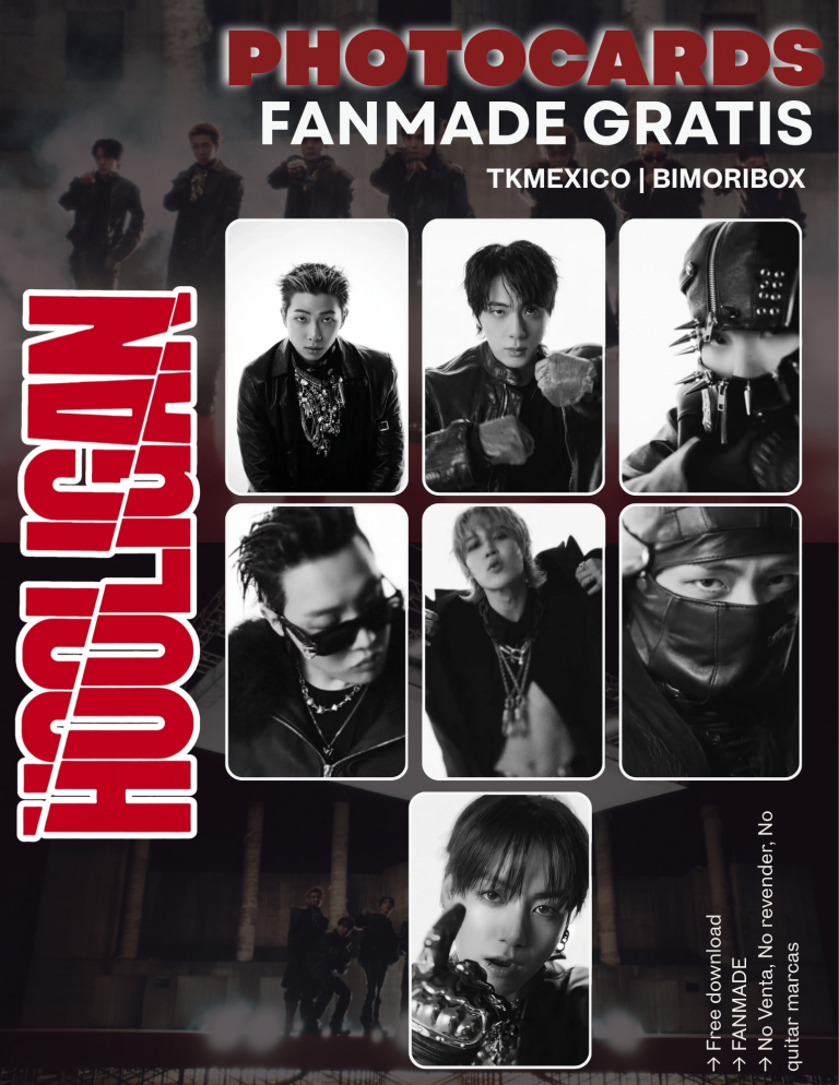 BTS HOOLIGAN — VERSION 3 PHOTOCARDS FANMADE - Bimoribox