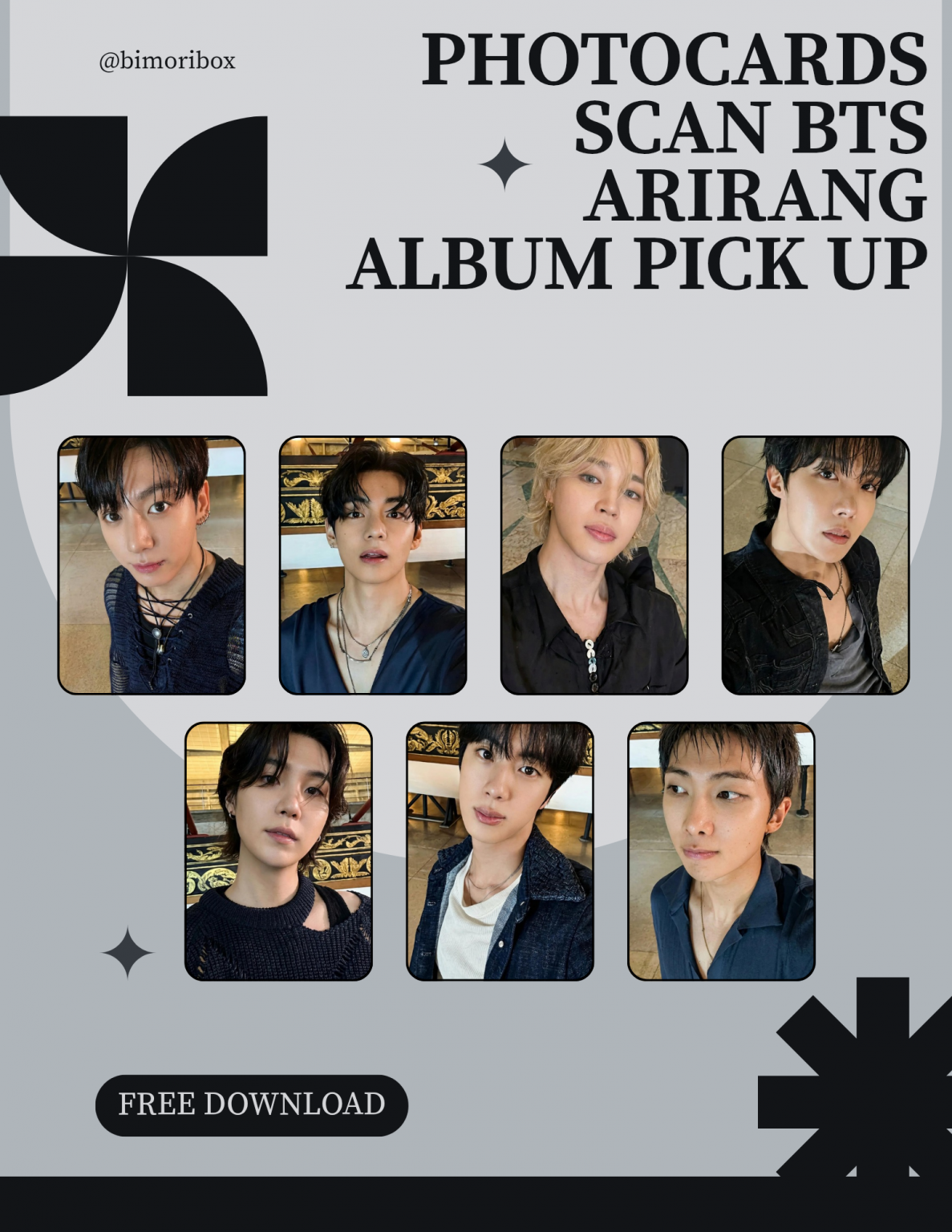 BTS ARIRANG — PHOTOCARDS SCAN (ALBUM PICK UP) - Bimoribox